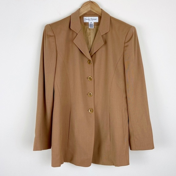 Rena Rowan | Jackets & Coats | Vintage 9s Camel Beige Wool Blazer ...